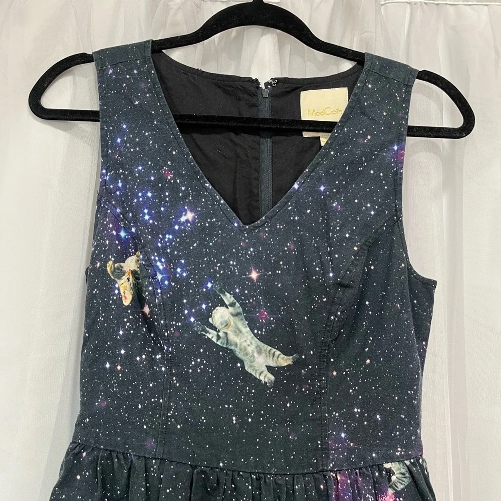 Modcloth | Dresses | Modcloth Take Up Space Cosmic Kittens Dress | Poshmark